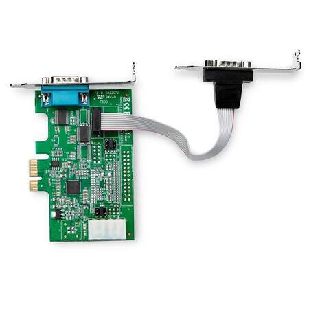 Startech.Com 2 Port RS232 Serial Adapter Card with 16950 UART - PCIe Card PEX2S953LP | Zoro